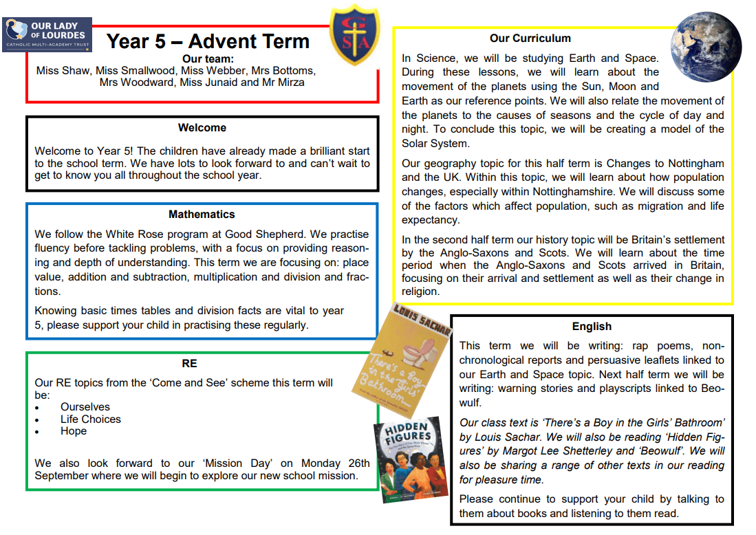 Year 5 - The Good Shepherd Primary Catholic Academy